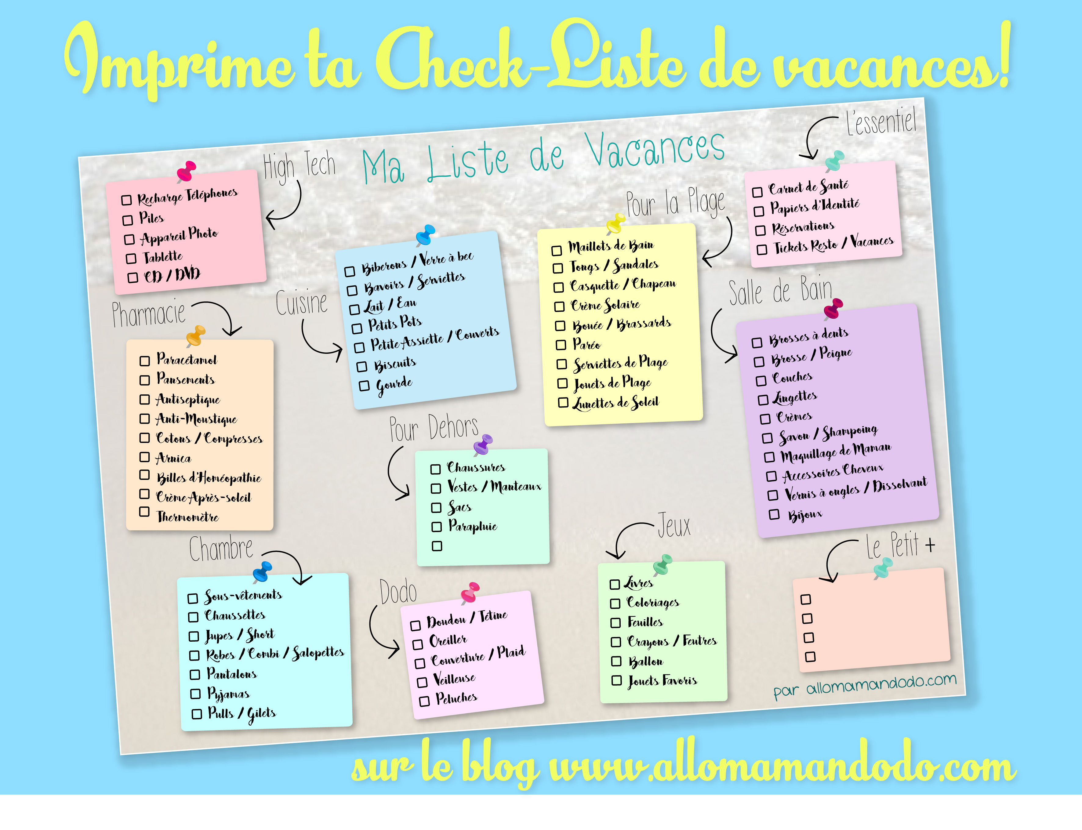 La Check List Des Vacances THE Liste Imprimer Pour Mieux Faire Ses La Check List Des Vacances THE Liste Imprimer Pour Mieux Faire Ses